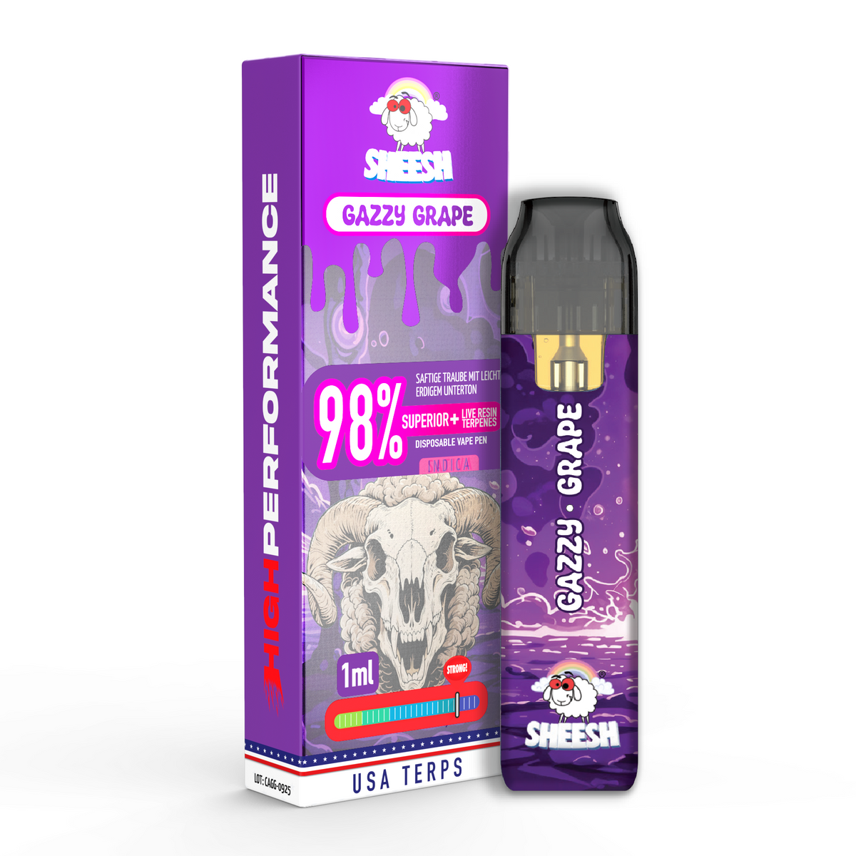 Sheesh Vape Gazzy Grape im Großhandel kaufen – hhc-grosshandel.com